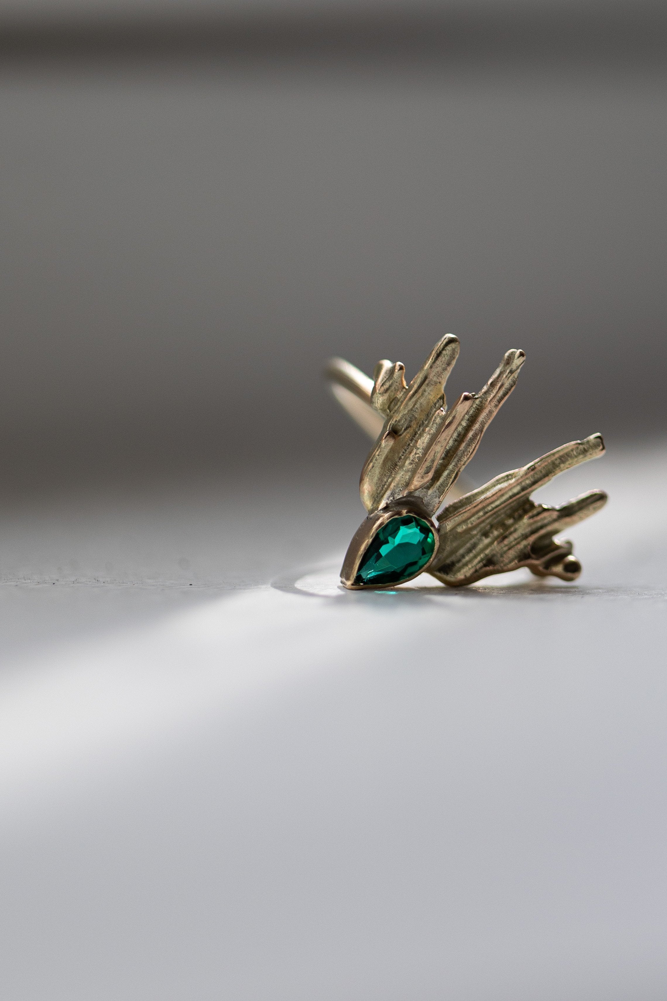 Emerald Moth Ring' by Laura Ngyou – FLOW GALLERY